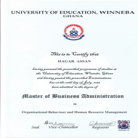 MBA certificate | PDF