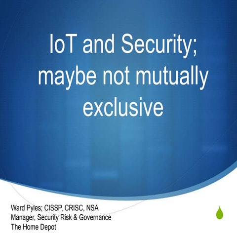 KSU ISA4810 IoT Security | PPTX