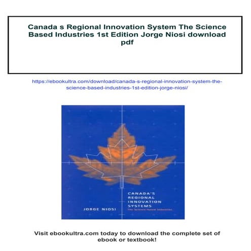 Canada s Regional Innovation System The Science Based Industries 1st ...