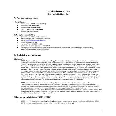 CV Joris K. Hoeree augustus 2015 | DOC