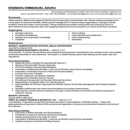 ADUKU ENEMAKU_CV new | PDF