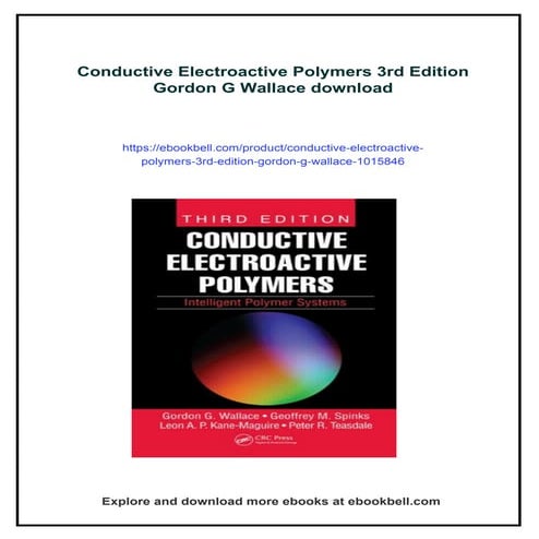 Conductive Electroactive Polymers 3rd Edition Gordon G Wallace | PDF