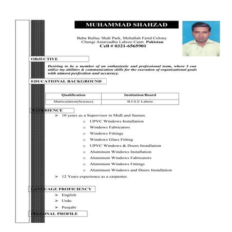 ONLINE RESUME | RTF