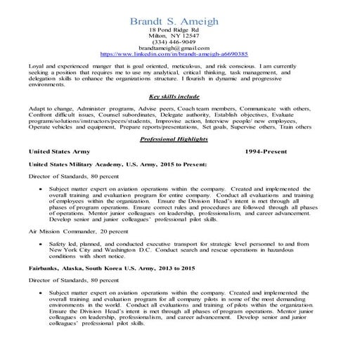 TCHope resume with JROTC