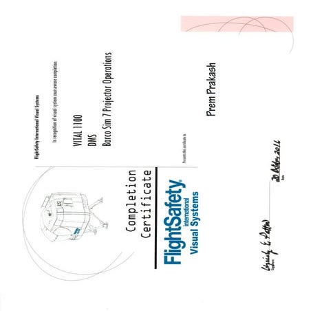 Visual Training Certificate | PDF