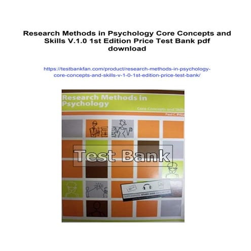 Research Methods in Psychology Core Concepts and Skills V.1.0 1st ...