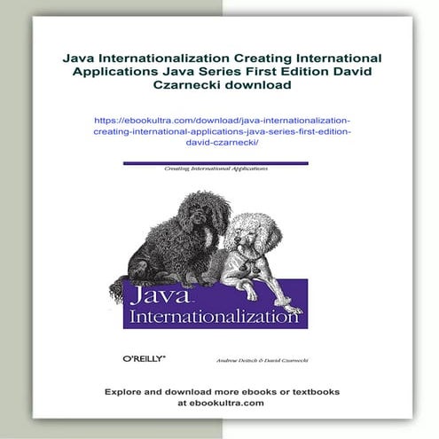 Java Internationalization Creating International Applications Java Series First Edition David ...