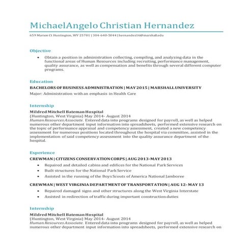 Resume (Shawn O'Neil) | DOCX