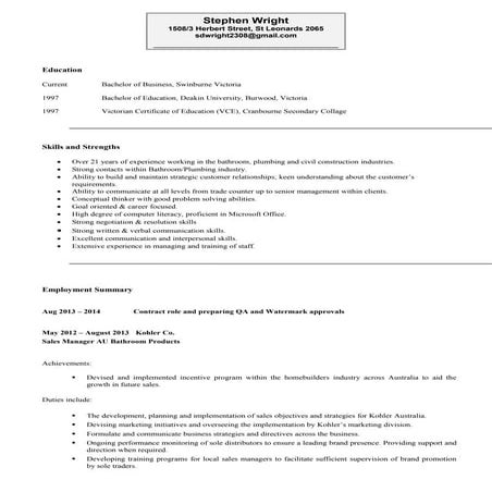 Steven Carter CV - 2016 | DOCX