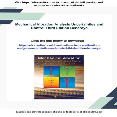 Mechanical Vibration Analysis Uncertainties and Control Third Edition ...