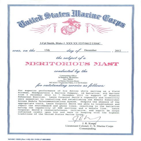 Blake's Meritorious Mast | PDF