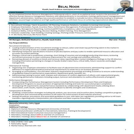 English&Arabic CV | PDF