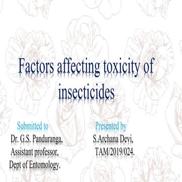 Factors affecting insecticide toxicity | PPTX