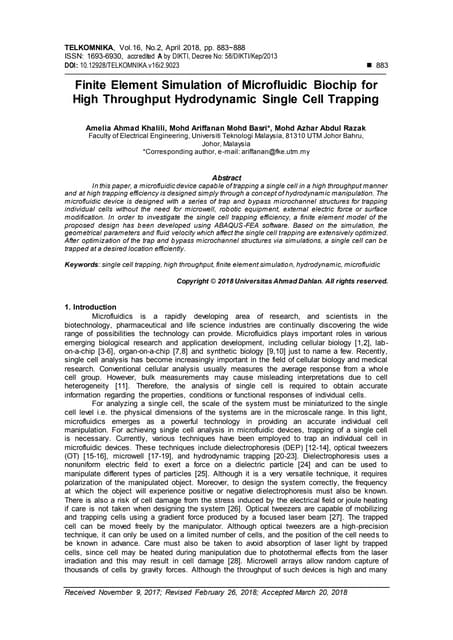Finite Element Simulation Of Microfluidic Biochip For High Throughput
