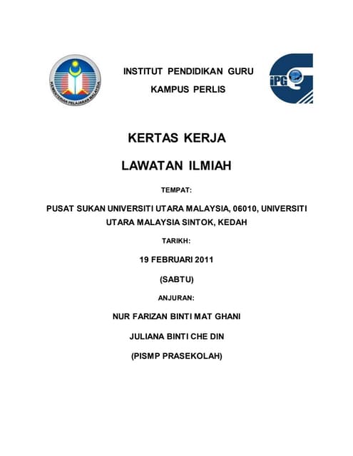 Contoh kertas kerja program | DOC