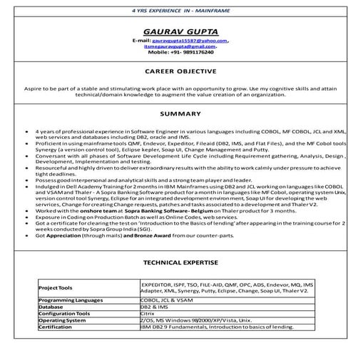 Gaurav_resume | DOC