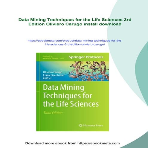 Data Mining Techniques for the Life Sciences 3rd Edition Oliviero Carugo | PDF