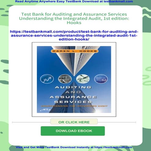 Test Bank for Auditing and Assurance Services Understanding the ...