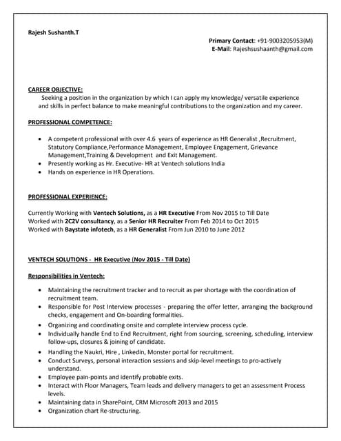 Kavitha Resume | DOC