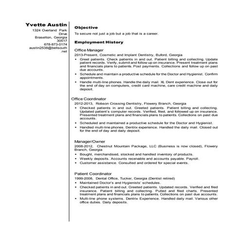 Yvette Austin resume 2 | PDF