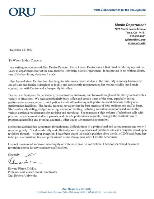 Recommendation Letter.Wharton Photography | PDF