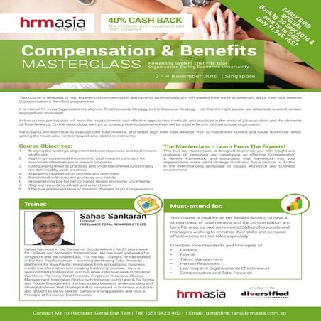 Compensation and benefits forum 2015 Brochure | PDF