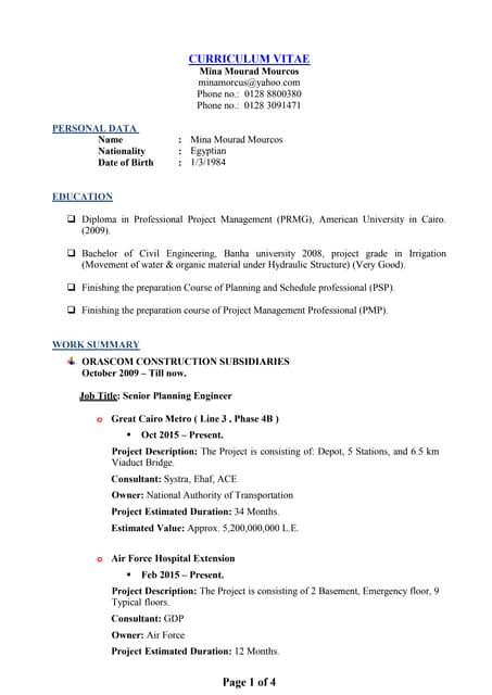 Jr. Civil Engineer Portfolio | PDF