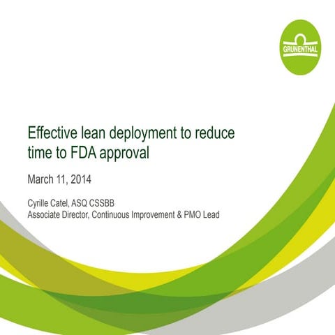 20140311 - Catel 01_ Effective lean deployment to FDA approval | PDF