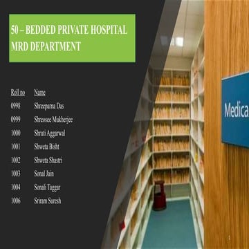 Medical Records Department of a 50 bedded Private Hospital | PPTX ...