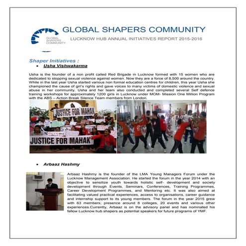 GLOBAL SHAPERS Shapers Initative | PDF