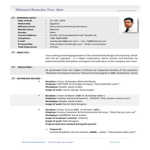 Mohammad Zakaria CV 2017 | PDF