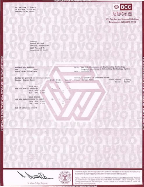 DeVry_Transcript | PDF