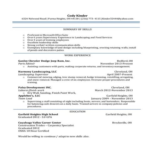 Chronological resume_LinkedIn | DOCX