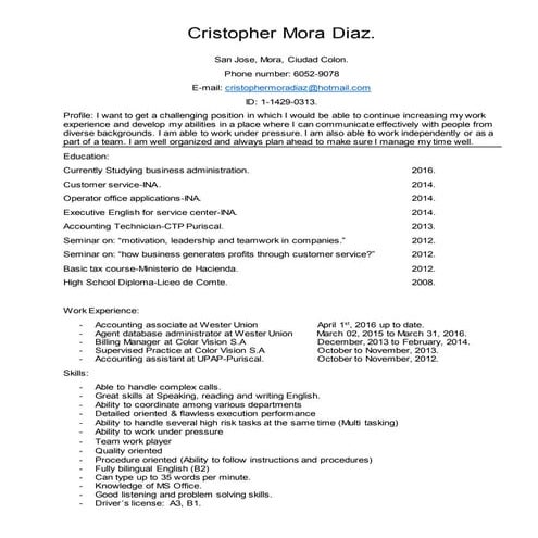 MSilva's Resume 2016-4. | DOC