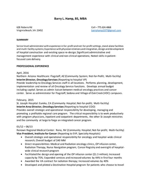 ROBERT D LUNT JAN 2016 BIOPICTURE | PDF | Healthcare Industry | Industries