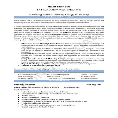 Navin Malhotra - Resume | DOCX