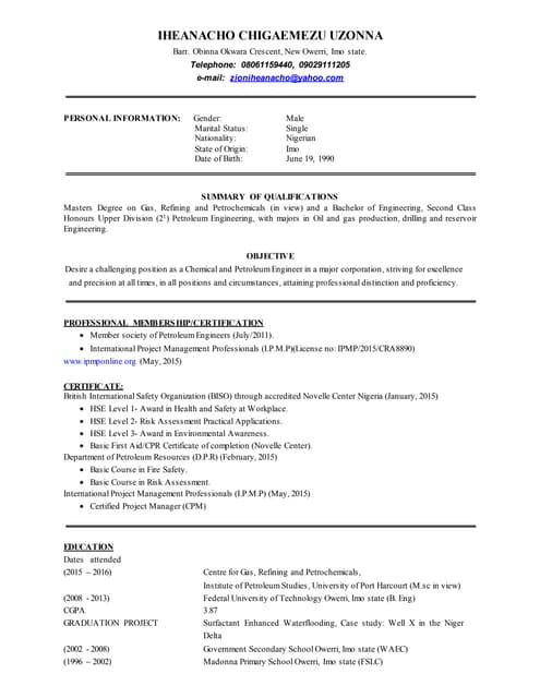 JOHNSON, UBONG ETUKUDO CVdoc - Copy | DOCX | Business and Finance