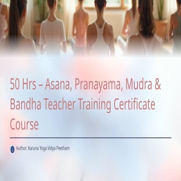 50 Hrs – Asana Adjustment & Alignment Yoga Teacher Training Certificate ...