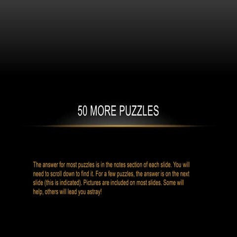 50 more puzzles | PPT