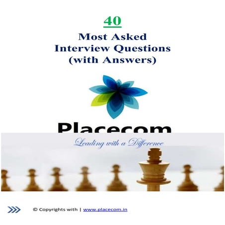 40 Most Asked Interview Questions (with answers) | PDF