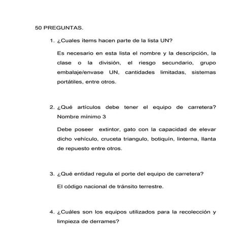 50 preguntas | DOC