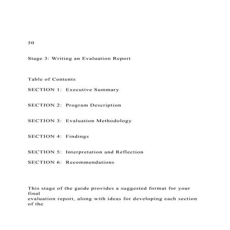 50 Stage 3 Writing an Evaluation Report Table .docx