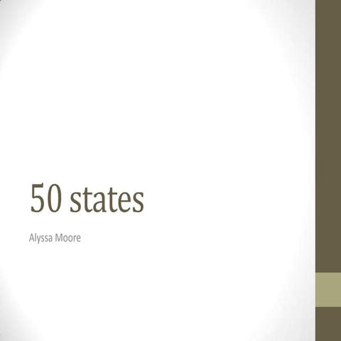 50 states | PPTX | North America Travel | Travel Locations