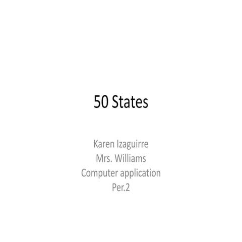 50 states | PPTX
