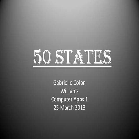 50 states powerpoint | PPTX