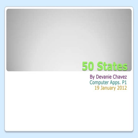The U.S. 50 States of America | PPT