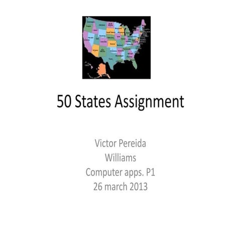50 states assignment | PPT