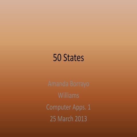 50 states powerpoint | PPTX