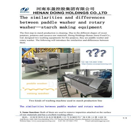 The differences of starch washing machine | PDF | Home Appliances ...