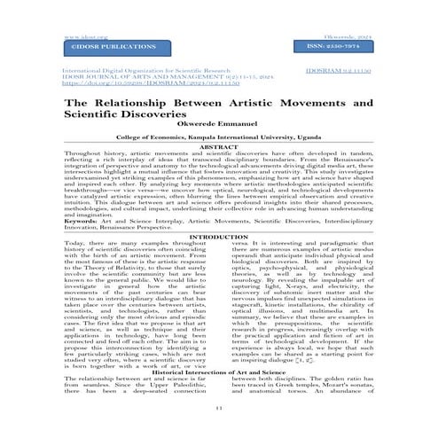 The Relationship Between Artistic Movements and Scientific Discoveries ...